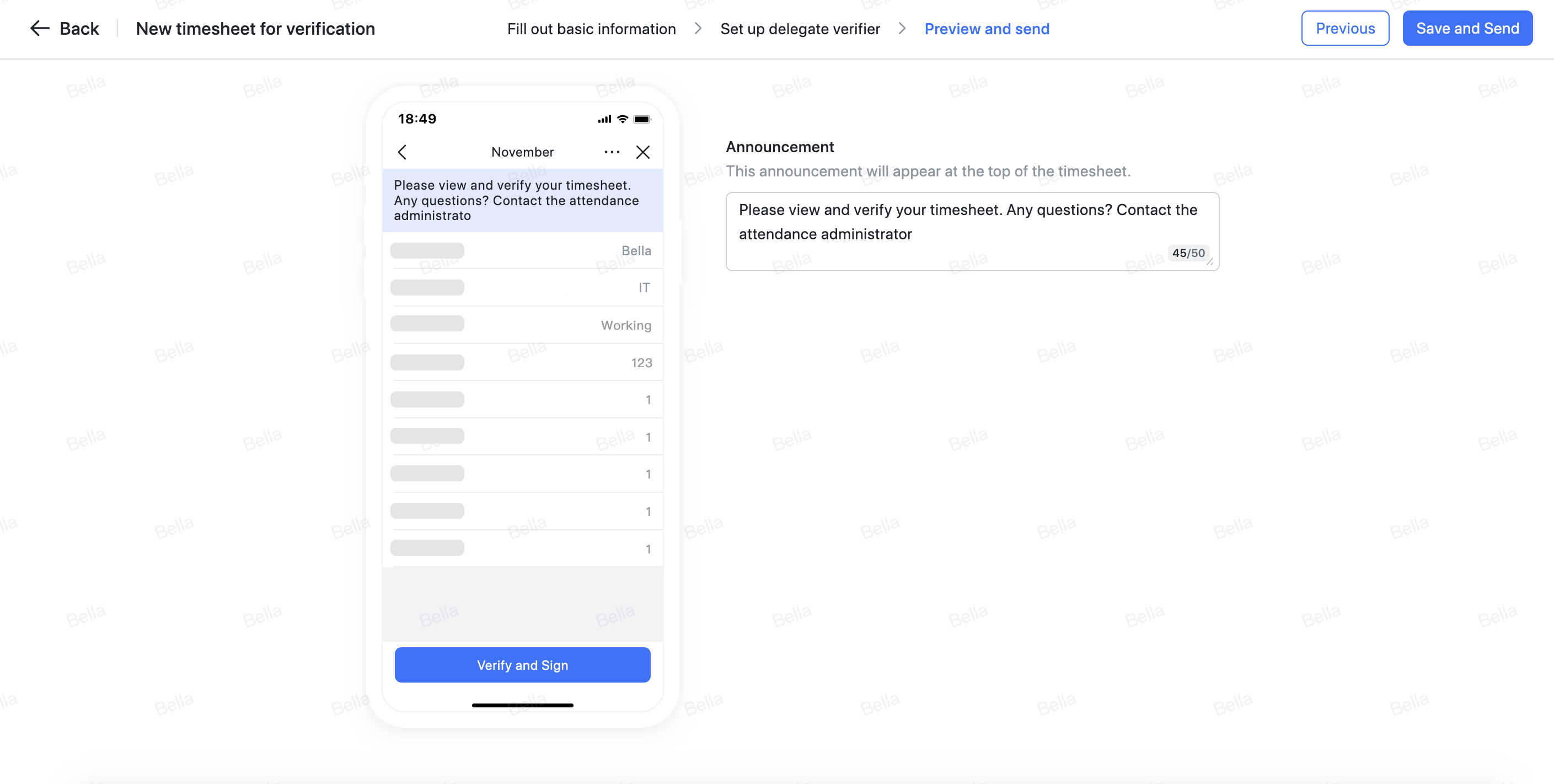 Admin | Set attendance verification