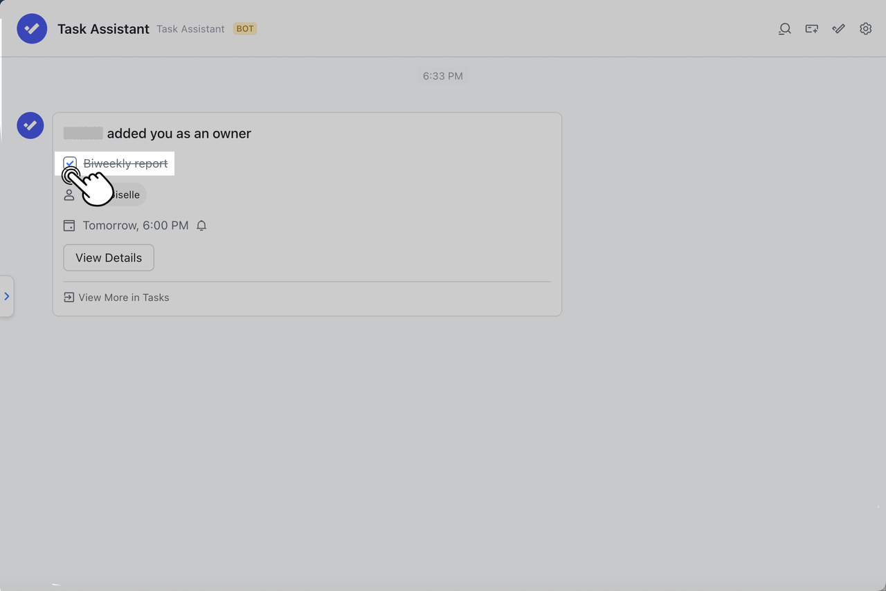 Complete and re-open tasks