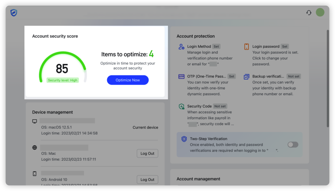 Quick guide to the new Account Security Center