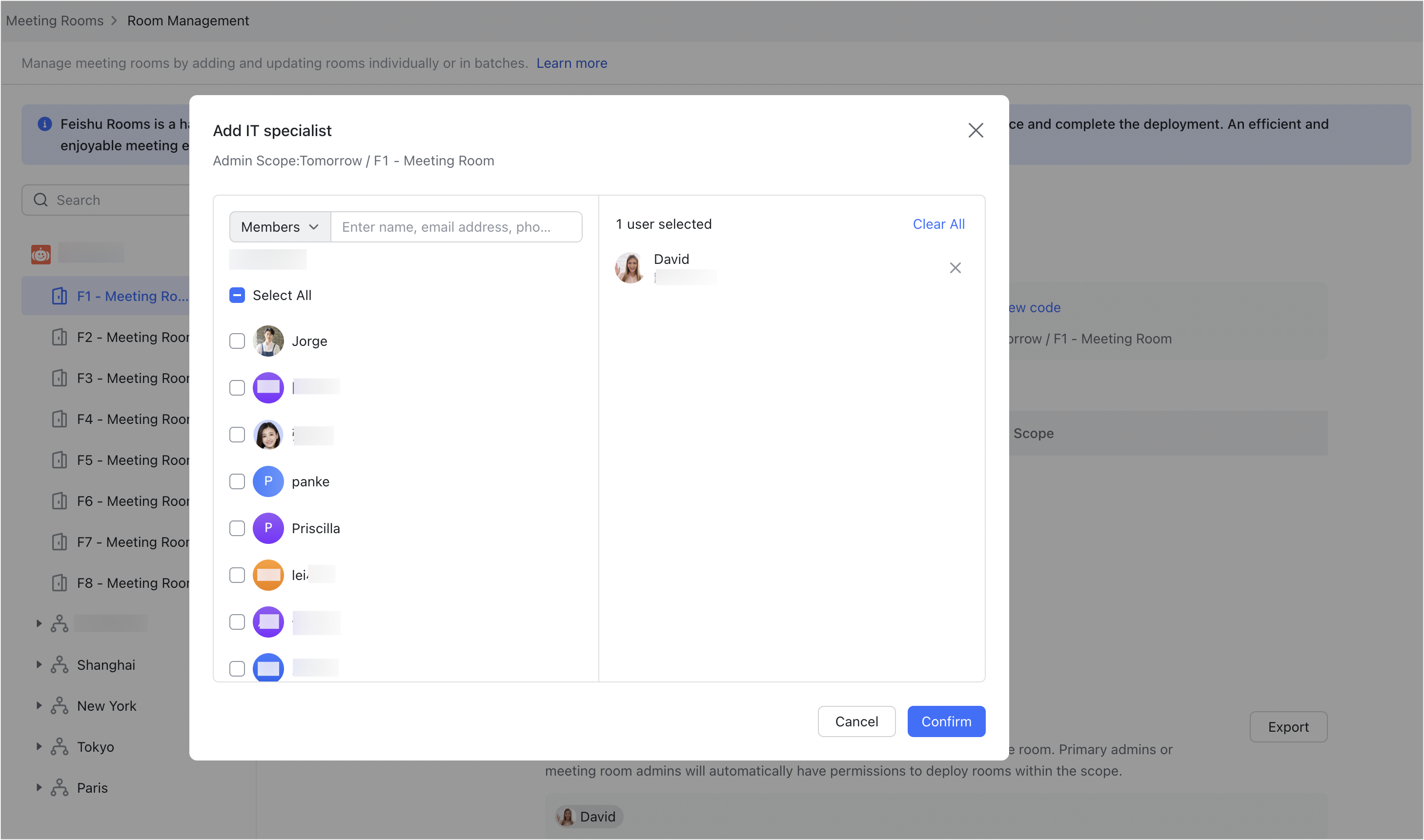 Admin | Set QR code check-in for meeting rooms