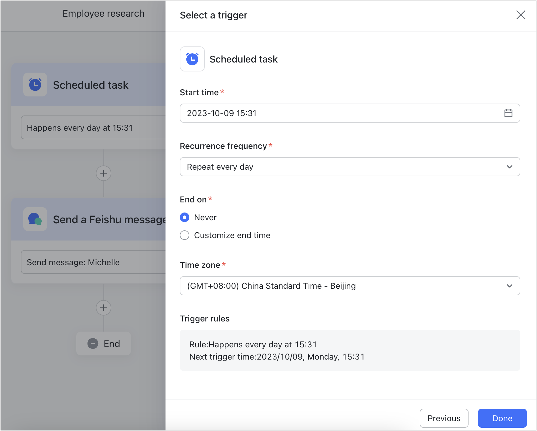 Use the Employee Research bot