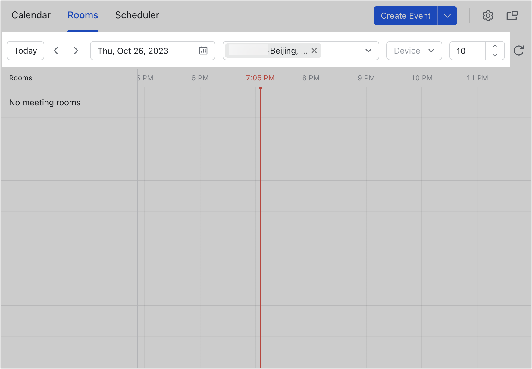 Reserve meeting rooms from Calendar