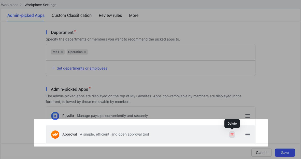 Admin | Remove or deactivate Workplace apps