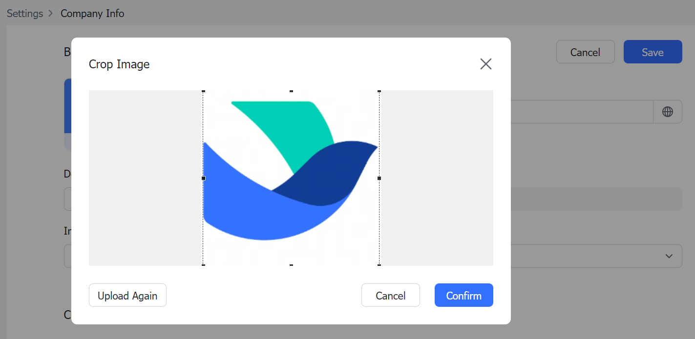 Admin | Upload the company logo