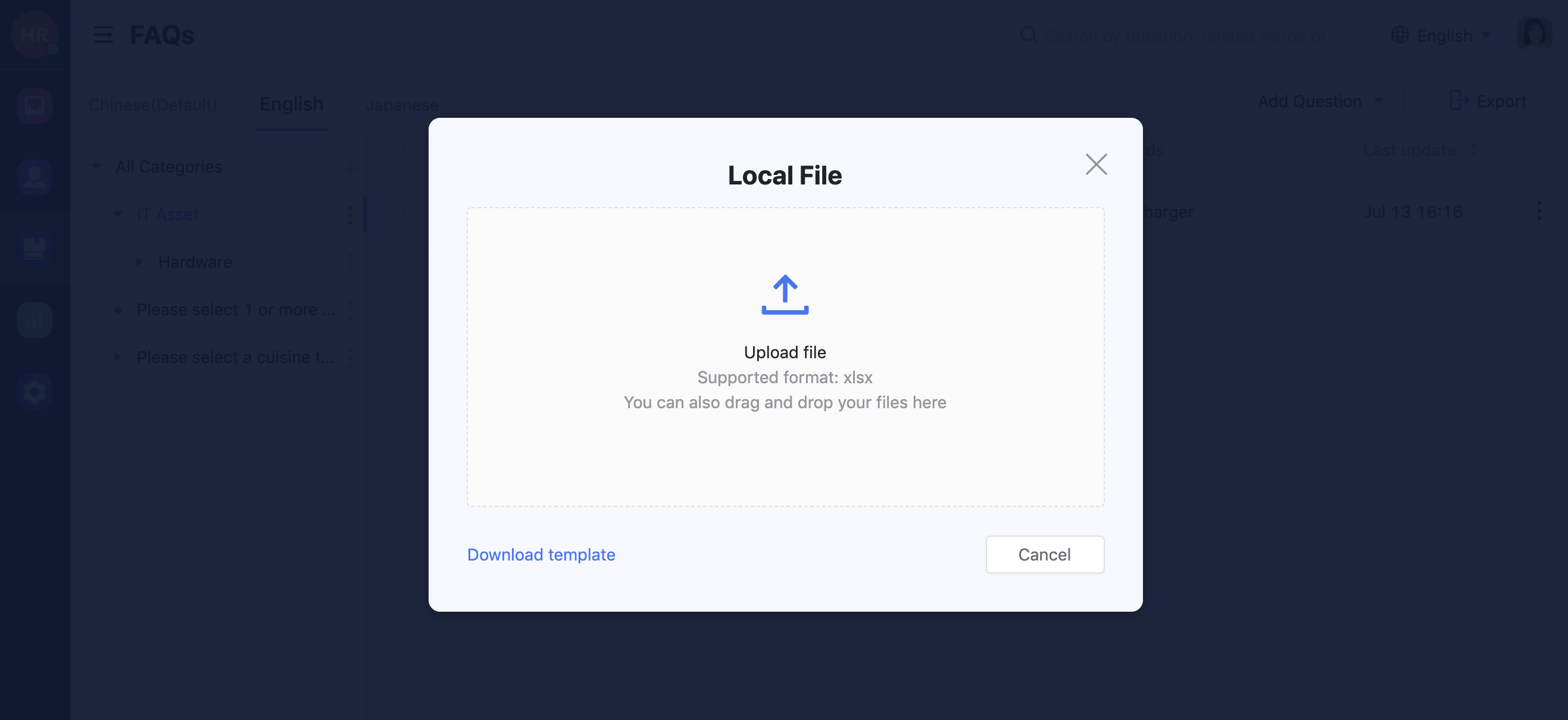 Use FAQs in Help Desk admin