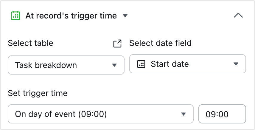 Triggers and actions for automated workflows