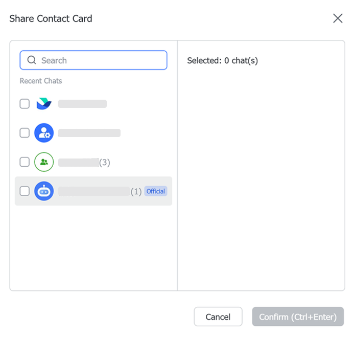 Share contact card, QR code, and link