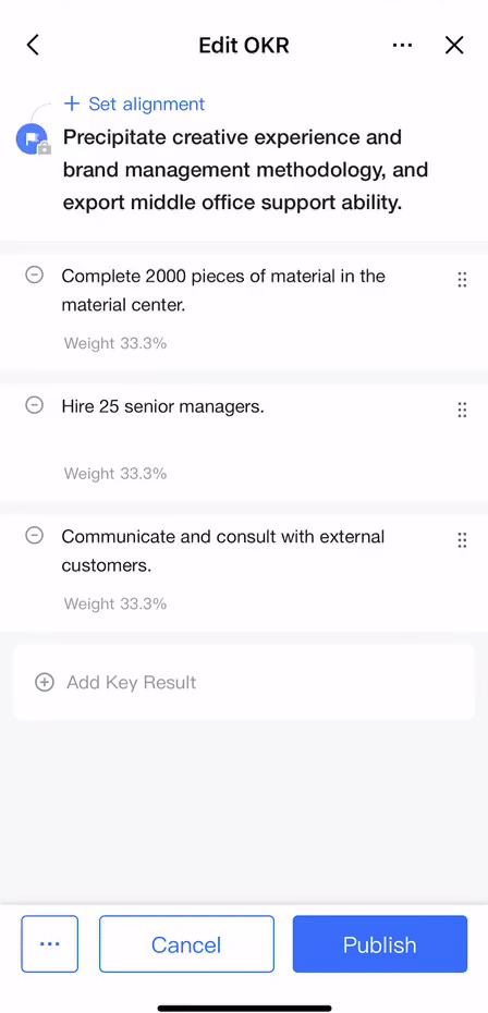 OKR mobile app user guide
