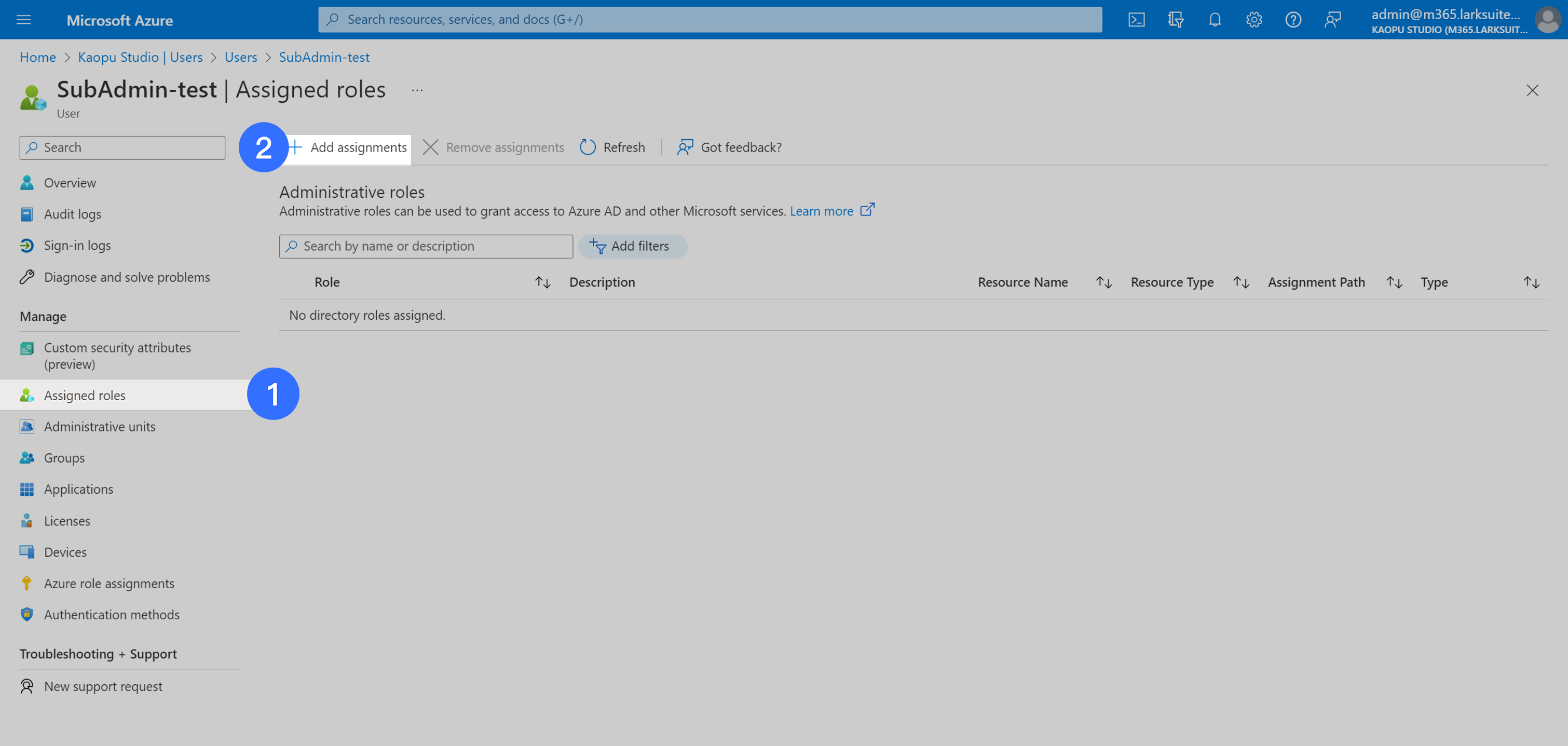 Admin | Set up a Global Administrator account in the Microsoft Azure ...