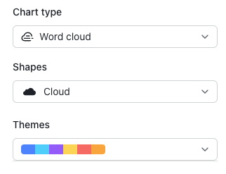 Customize word clouds in Base dashboards