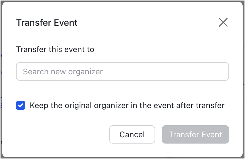Transfer an event