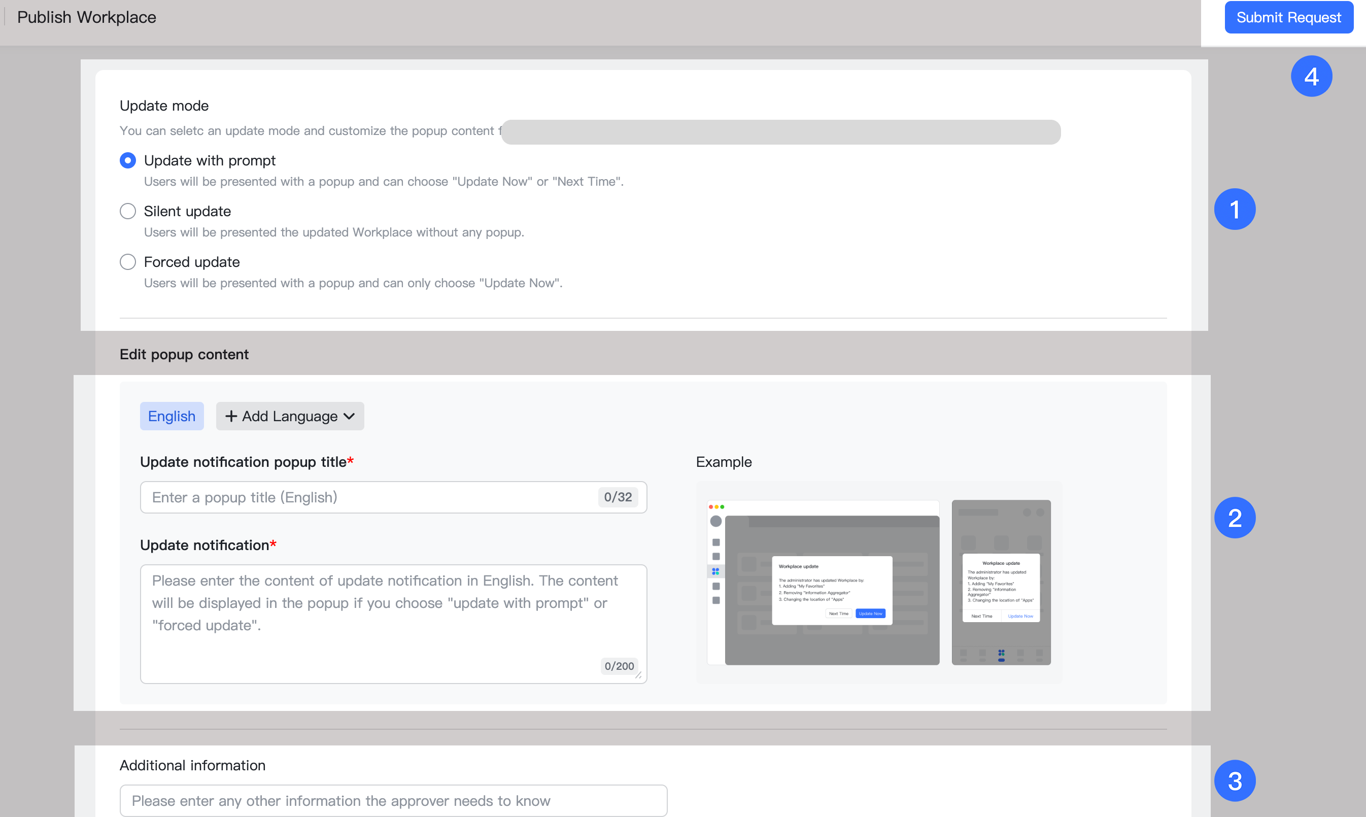 Publish and enable a Custom Workplace