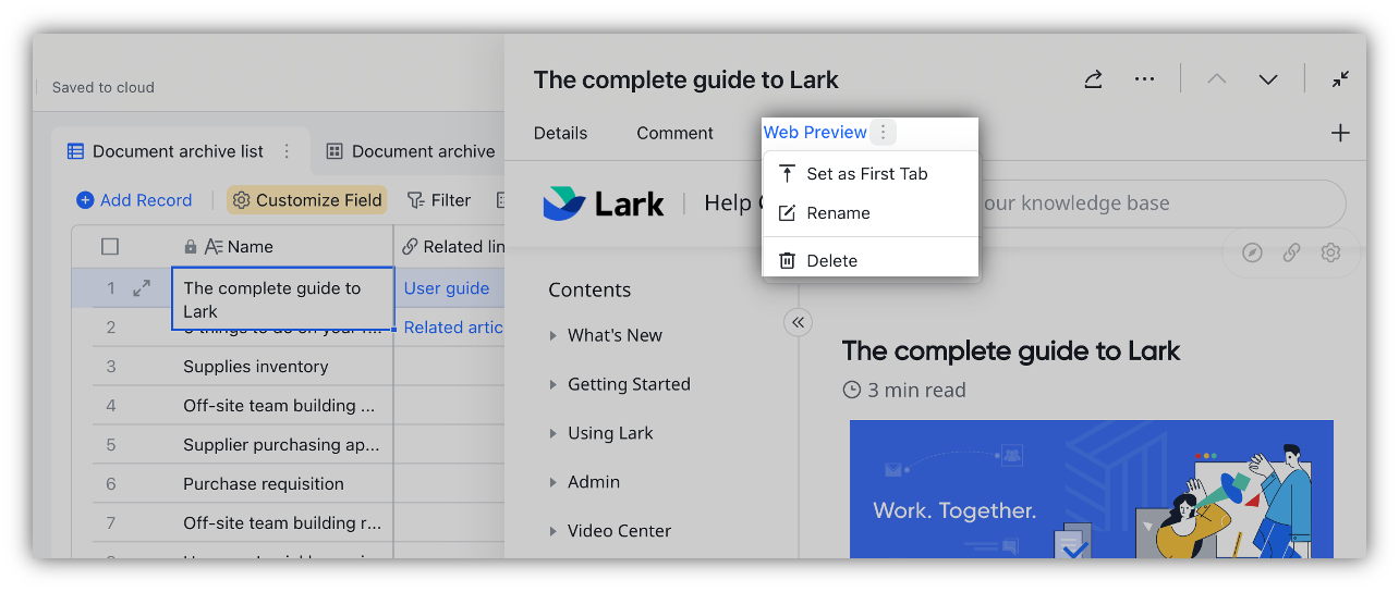 Use the Link Preview extension in Base