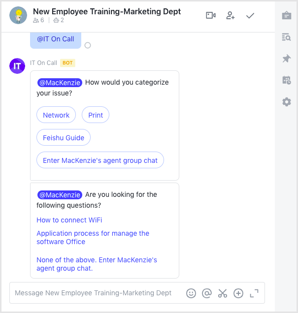 Use Help Desk bots in group chats