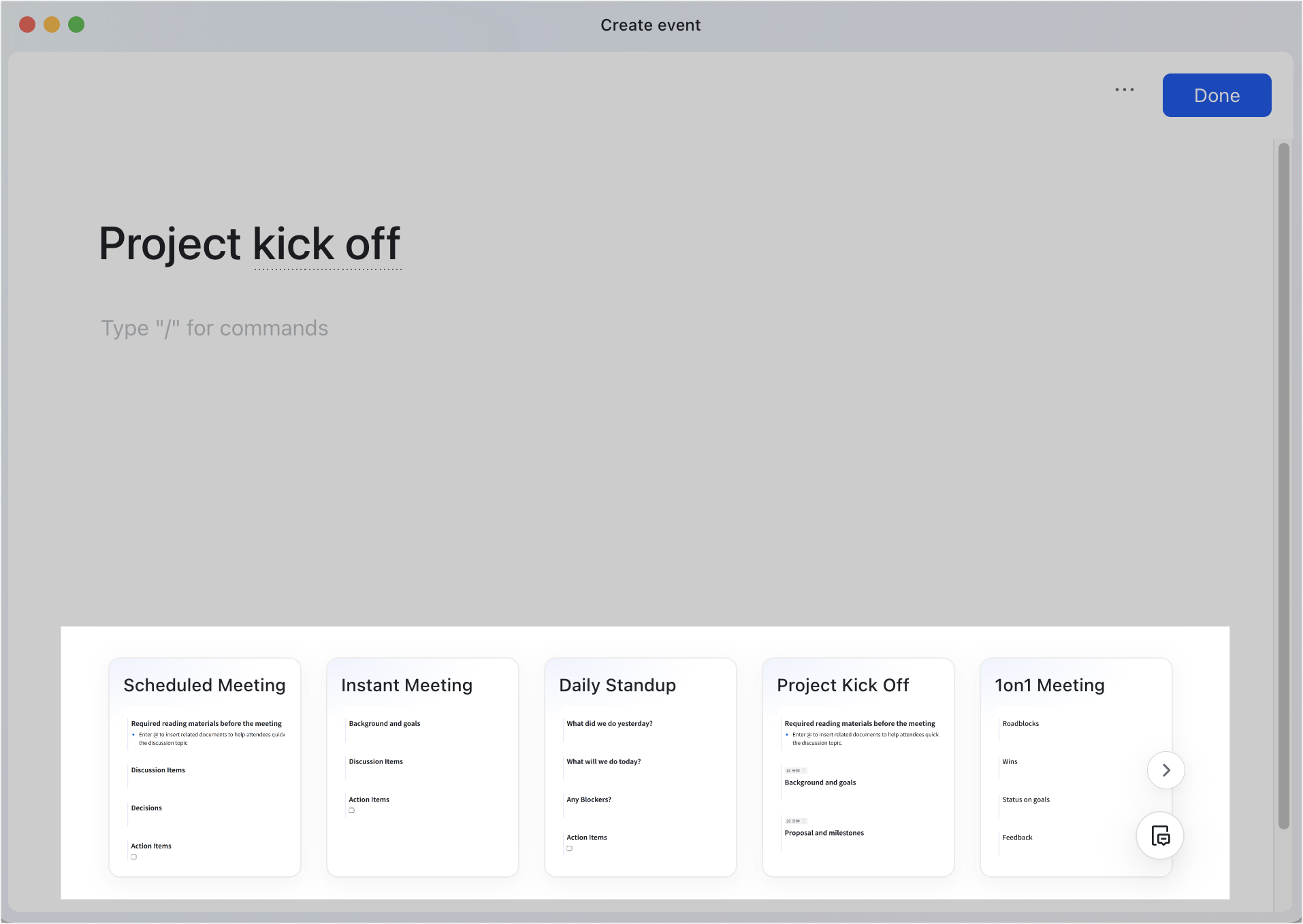 Create meeting notes